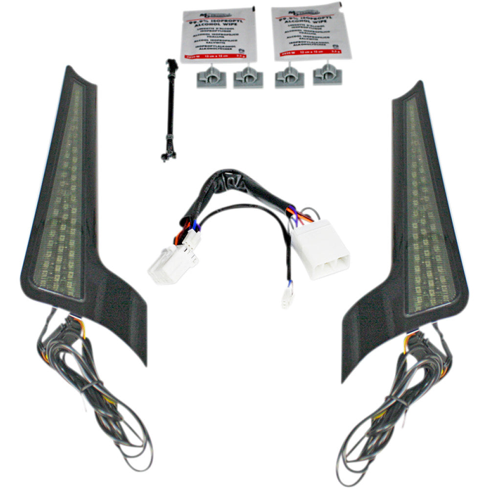 Custom Dynamics Fascia LED Light Panels - BlackSmoke - For: Harley ...