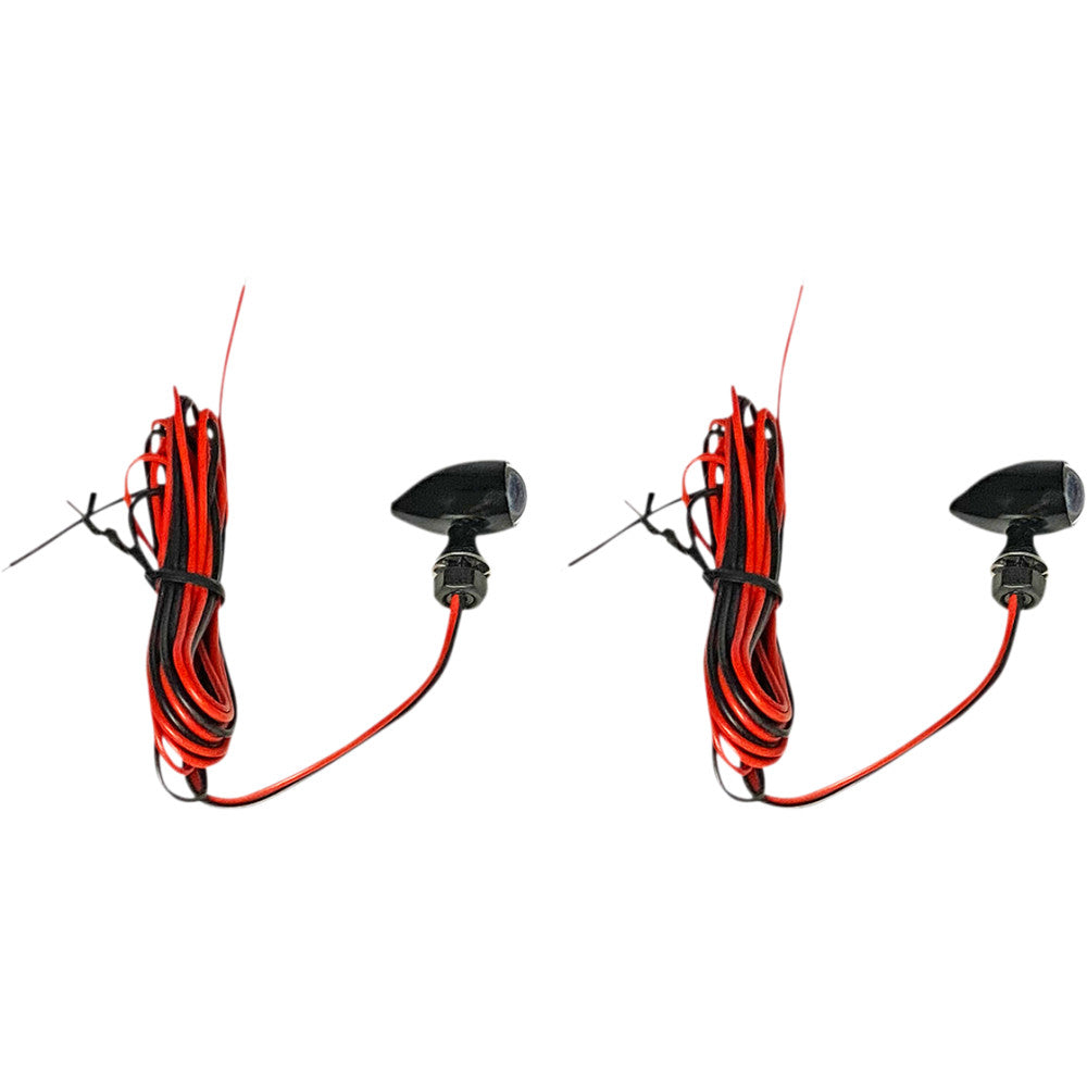Custom Dynamics Micro Turn Signals - Red -Black - For: Harley Davidson ...