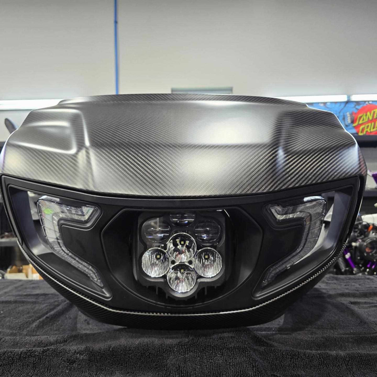 Forever Rad Custom Dynamics Shark Demon Headlight for Indian Challenger ...