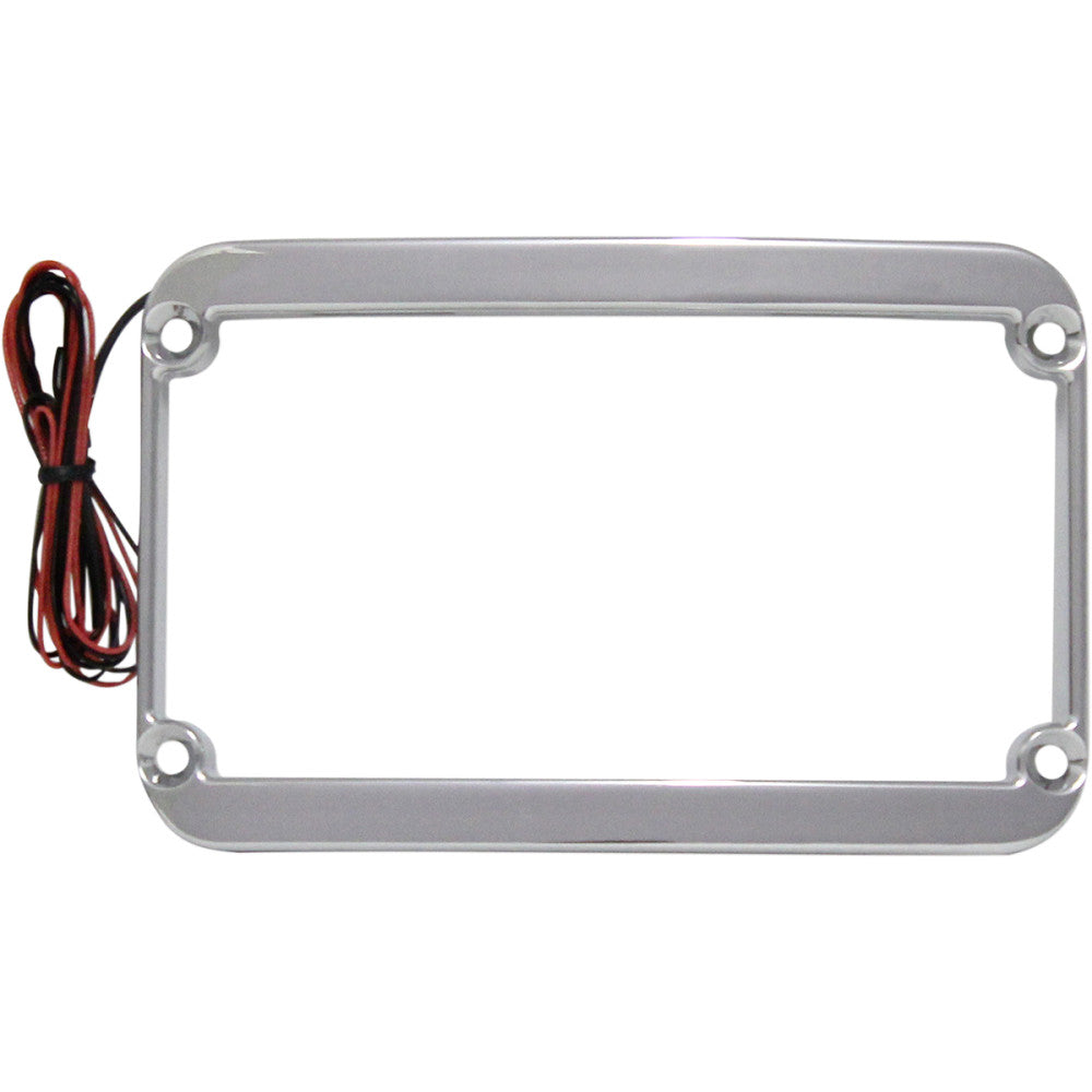 Klock Werks License Plate Frame - Lighted - Chrome | Forever Rad