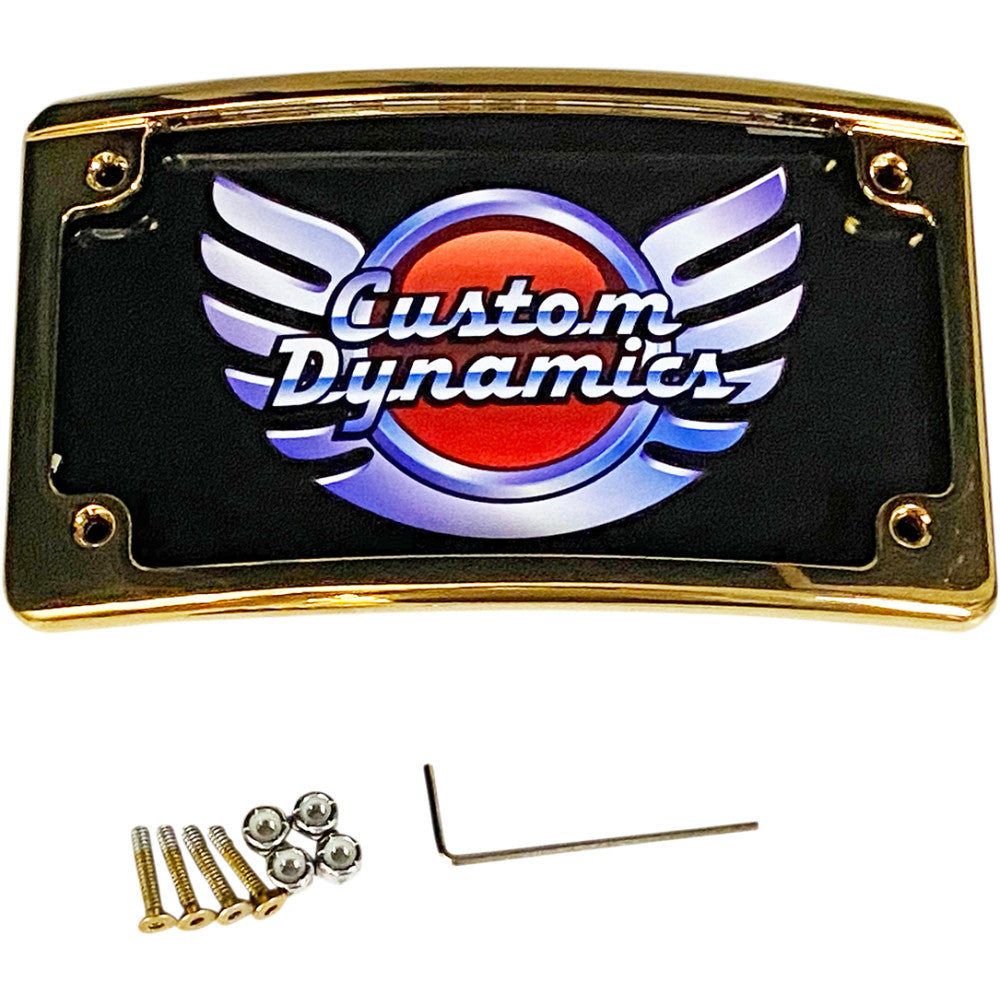 Custom Dynamics LED License Plate Frame - Gold - For: Harley Davidson ...