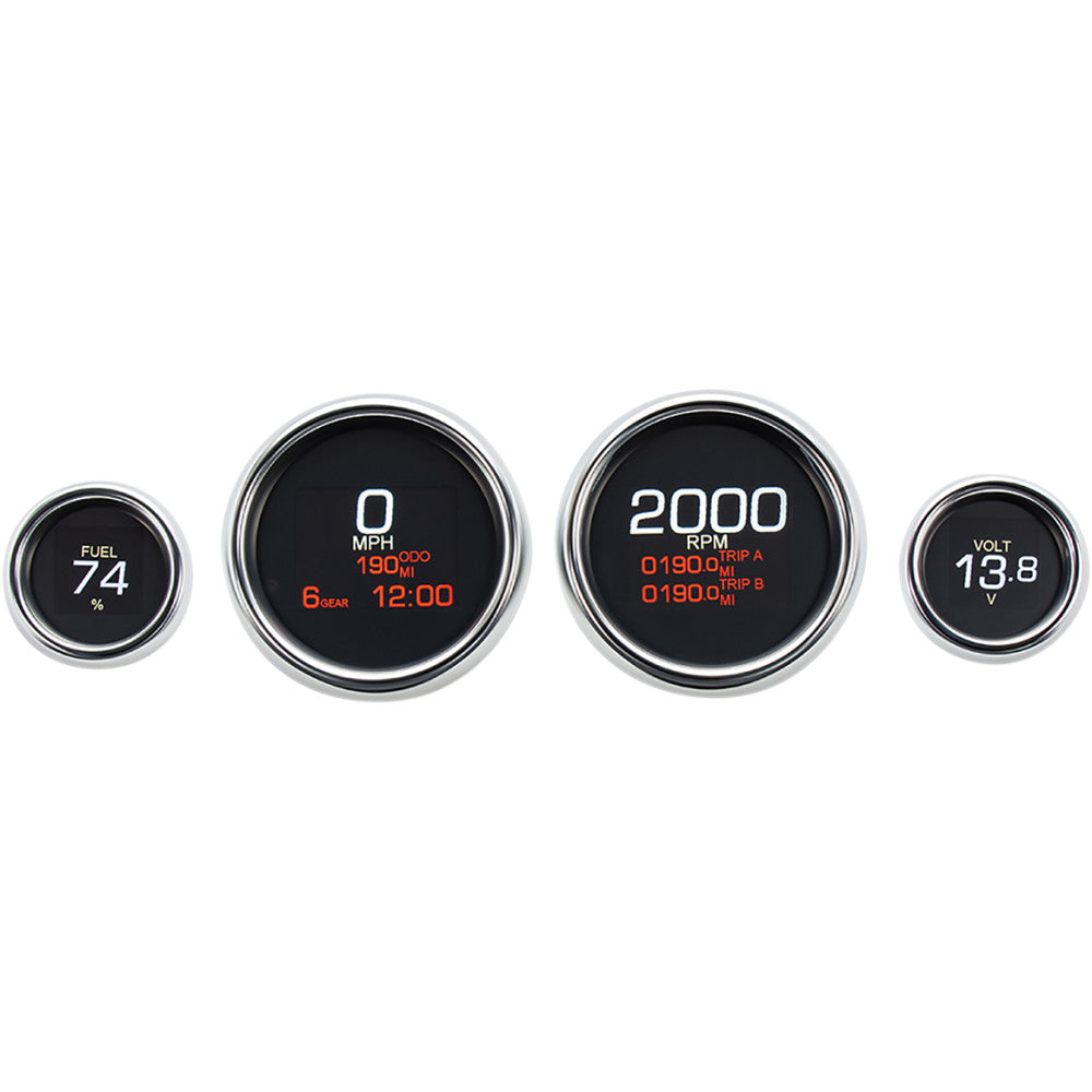 Dakota Digital MLX 4-Gauge Instrument Kit - Chrome Bezel | Forever Rad