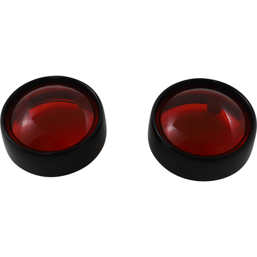 Custom Dynamics Bullet Signal Lenses - BlackRed - For: Harley Davidson ...