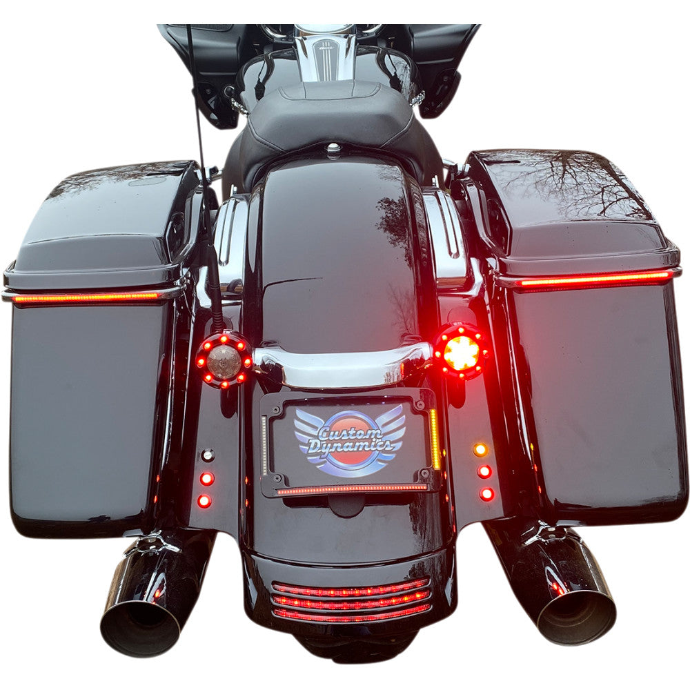 Custom Dynamics Curved License Plate Frame - Black - For: Harley ...