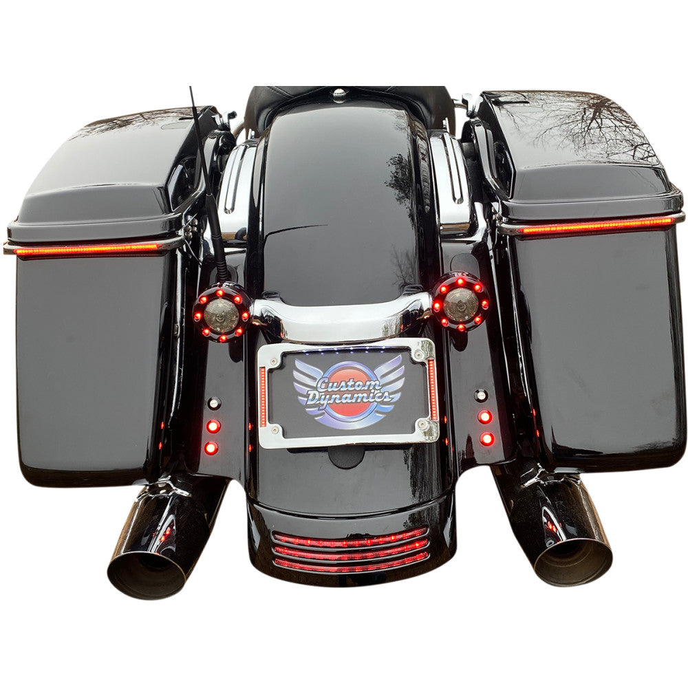 Custom Dynamics Curved License Plate Frame - Chrome - For: Harley ...