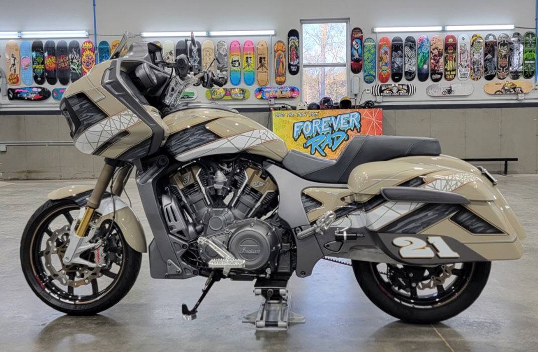 Bare Knuckle Indian Challenger 2" lift with Forever Rad Kickstand block ...